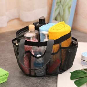 WskLinft Shower Caddy Strong Load-Bearing Quick Dry Thickened Beach Bag Mesh Shower Caddy with 8 Pockets Household Products Grey