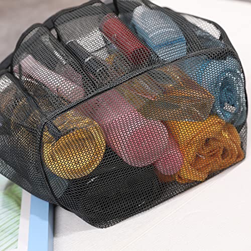 WskLinft Shower Caddy Strong Load-Bearing Quick Dry Thickened Beach Bag Mesh Shower Caddy with 8 Pockets Household Products Grey