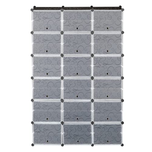 Portable Shoe Storage Cabinet with Door, 72 Pairs Shoe Storage Cabinet, 12-Tier Portable 36 Grids Shoe Cabinet for Entryway, Bedroom, Children's Room, Expandable for Heels, Boots, Slippers, Black