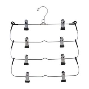 organize it all 4 tier folding skirt/slack hanger with clips