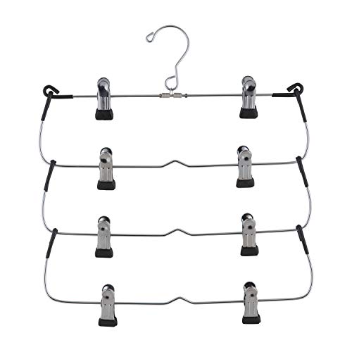 Organize It All 4 Tier Folding Skirt/Slack Hanger with Clips