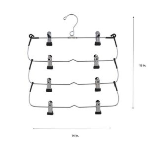 Organize It All 4 Tier Folding Skirt/Slack Hanger with Clips