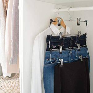 Organize It All 4 Tier Folding Skirt/Slack Hanger with Clips