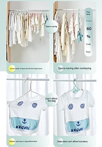 Baby Hangers 20pcs Adjustable Non-Slip Children Baby Nursery Closet Hangers Children Coat Hanger Extendable Laundry Infant Hangers for Girl Boy Toddler Child Newborn Laundry Gifts(20 pcs, Brown+Green)