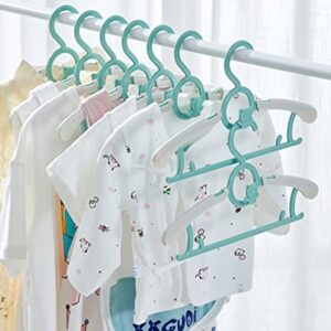 Baby Hangers 20pcs Adjustable Non-Slip Children Baby Nursery Closet Hangers Children Coat Hanger Extendable Laundry Infant Hangers for Girl Boy Toddler Child Newborn Laundry Gifts(20 pcs, Brown+Green)