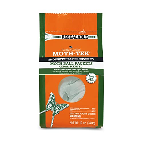 Reefer-Galler Moth-Tek Snowhite Cedar Scented Moth Ball Packets 12 oz (3)