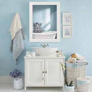 Tangkula Mirrored Bathroom Cabinet, Wall Mount Storage Organizer, Medicine Cabinet with Single Doors