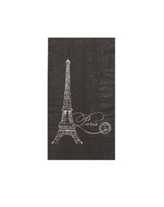 guest towels disposable paper hand towels for bathroom paris decor black and white eiffel tower pk 32