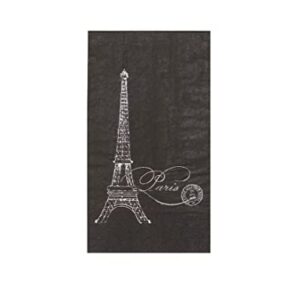 Guest Towels Disposable Paper Hand Towels for Bathroom Paris Decor Black and White Eiffel Tower Pk 32