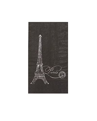 Guest Towels Disposable Paper Hand Towels for Bathroom Paris Decor Black and White Eiffel Tower Pk 32