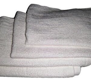 Show Car Guys 4 Pack 11" x 18" White Fingertip Towels 100% Cotton - Terry-Velour