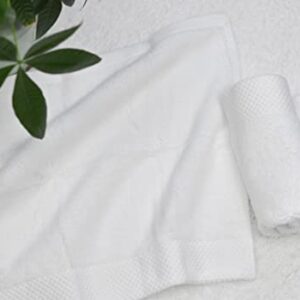 Face Towel White Washcloths Quick-Dry, Highly Absorbent, Soft Feel Face Towels, Premium Quality Flannel Face Towel 2 Pieces Pack