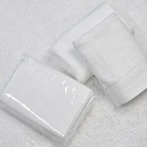 Face Towel White Washcloths Quick-Dry, Highly Absorbent, Soft Feel Face Towels, Premium Quality Flannel Face Towel 2 Pieces Pack