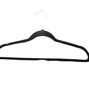 Nawazjee Velvet Clothing Hangers 30 Pack, Lightweight Non Slip, Heavy Duty Durable Closet Space Saver Black/ Silver Ultra Slim 360 Rotating Top for Coat Suit Swivel Hook Hangers.