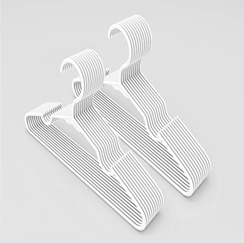 Kid Hangers 100 Pack, 11.5 Inch Big Children Child Hangers Baby Clothes Hangers for Closet (White, 100)