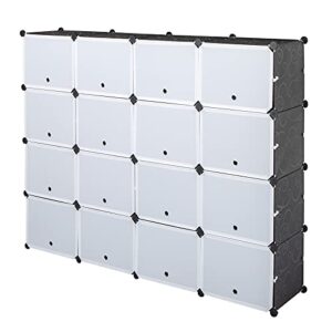 Sawandoo 8-Tier Portable 64 Pair Shoe Rack Organizer 32 Grids Tower Shelf Storage Cabinet Stand Expandable for Heels, Boots, Slippers, Black