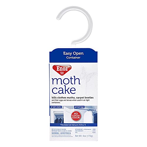 Enoz Moth Cake Pack of 3 Kills Clothes Moths, Carpet Beetles, and Eggs and Larvae