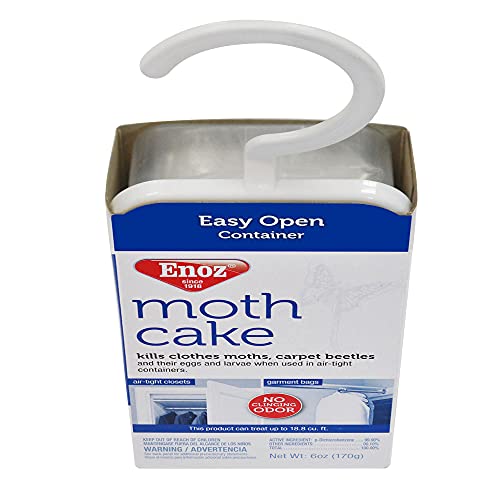 Enoz Moth Cake Pack of 3 Kills Clothes Moths, Carpet Beetles, and Eggs and Larvae