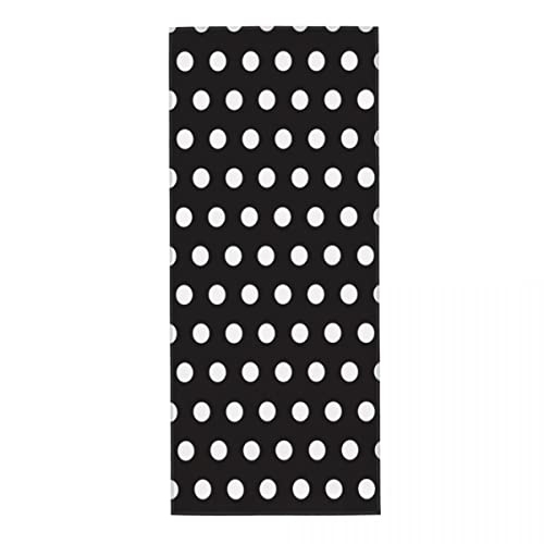 Fingertip Towels, Black and White Polka Dot Hand Towel, Dish Towel 12" X 27.5"