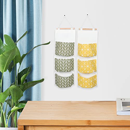 LIFKOME over The Door Hanging Organizer 2pcs Door Back Storage Pockets Shoe Holder Hanger Sundries Organizer Wall Pendant Storage Pouch for Home Bathroom Kitchen