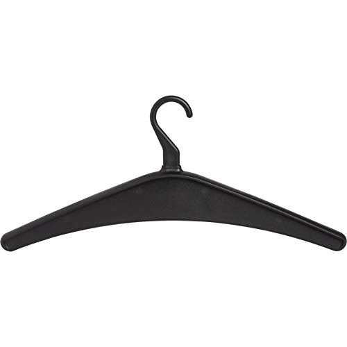 Lorell Garment Hangers with Open Hook, 17-Inch, Black