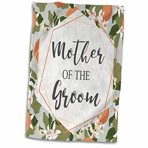 3dRose Mother of the Groom Mint Orange Blossom - Towels (twl-350478-1)