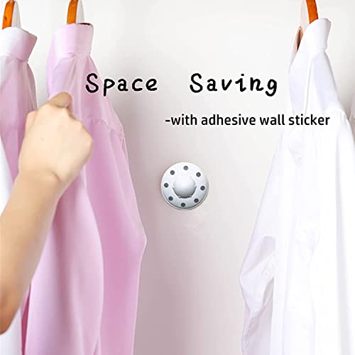 12 Pack Moth Ball Case with Adhesive Wall Sticker, Refillable Case for Moth Repellent Balls, Closet Clothes House Drawers Hanger Moth Block Case, 6cm Diameter, White, 12 Count