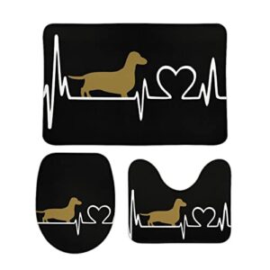 roargy bathroom rugs sets 3 piece bath mat dog machine wash absorbent soft shower tub mat toilet non-slip home decor gifts for grandpa,20''×32''