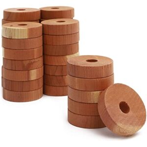 Juvale Cedar Rings for Hangers, Cedarwood Closet and Drawer Freshener (1.5 in, 36 Pack)