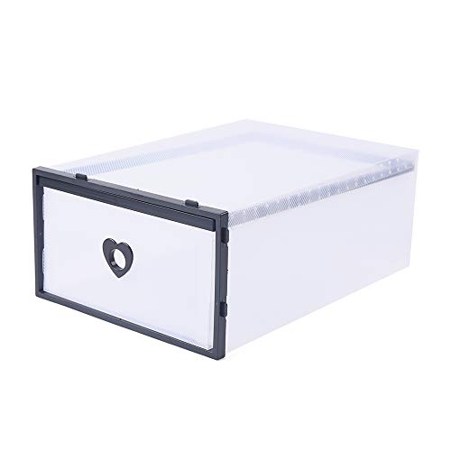 20 PCS Shoe Storage Boxes,Stackable Shoe Organizer with Lid,Clear Plastic Stackable Collapsible Shoe Organizer for Dining Room,Garden,Bedroom,12*8*5in