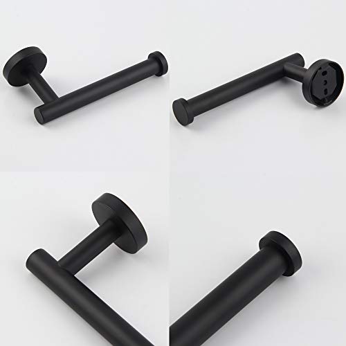 GERZ Bathroom Toilet Paper Holder SUS 304 Stainless Steel Matte Black Tissue Paper Roll Holder Wall Mount