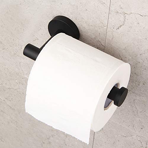 GERZ Bathroom Toilet Paper Holder SUS 304 Stainless Steel Matte Black Tissue Paper Roll Holder Wall Mount