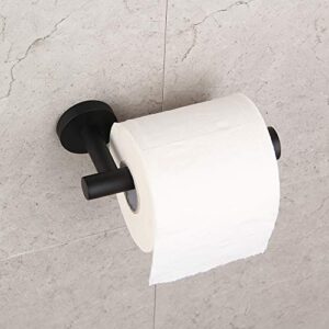 GERZ Bathroom Toilet Paper Holder SUS 304 Stainless Steel Matte Black Tissue Paper Roll Holder Wall Mount