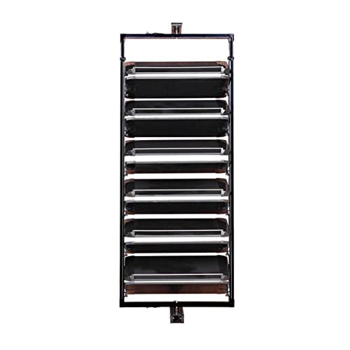 360 degree rotating shoe rack for any tall or short cabinet deeper than 15" (12 Layers, Black Gray)