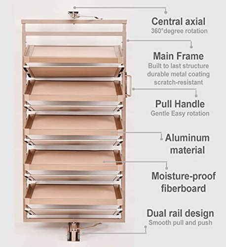 360 degree rotating shoe rack for any tall or short cabinet deeper than 15" (12 Layers, Black Gray)