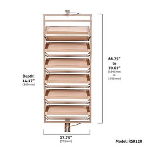 360 degree rotating shoe rack for any tall or short cabinet deeper than 15" (12 Layers, Black Gray)