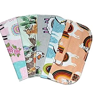 2 Ply Printed Flannel Washable. Llama and Alpaca- Set Napkins 8x8 inches 5 Pack - Little Wipes (R) Flannel