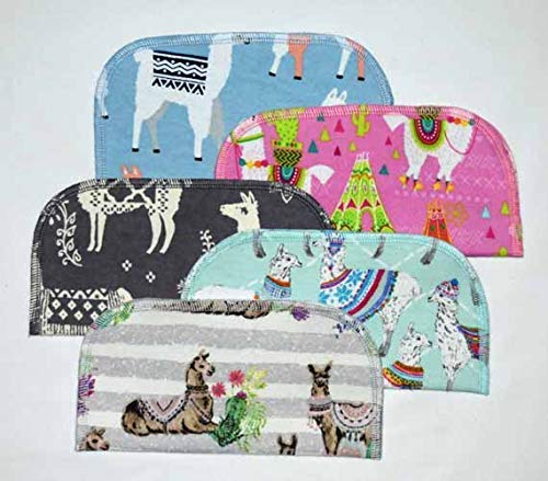 2 Ply Printed Flannel Washable. Llama and Alpaca- Set Napkins 8x8 inches 5 Pack - Little Wipes (R) Flannel