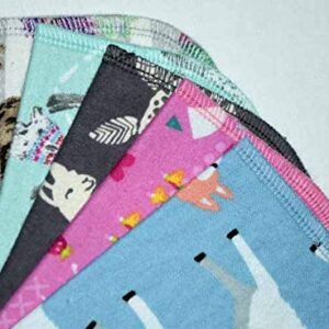 2 Ply Printed Flannel Washable. Llama and Alpaca- Set Napkins 8x8 inches 5 Pack - Little Wipes (R) Flannel