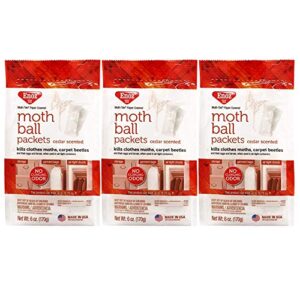 enoz moth-tek packets cedar scent - 6 oz. bag (3 - pack)