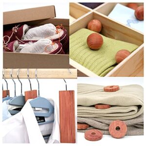 Homode Cedar Blocks for Clothes Storage, 100% Aromatic Red Ceder Wood, Cedar Balls and Cedar Chips for Closets and Drawers