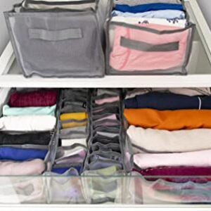 Eternal Living Wardrobe Clothes Organizer for Jeans Drawer Organizers for Clothing with Handle Foldable, 6 pieces