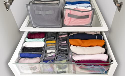 Eternal Living Wardrobe Clothes Organizer for Jeans Drawer Organizers for Clothing with Handle Foldable, 6 pieces