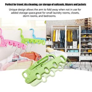 ezcoco Plastic Multi-Function Hangers,Drying Rack,Suit Hangers,Travel Hangers（Pink&Blue&Green）- Green