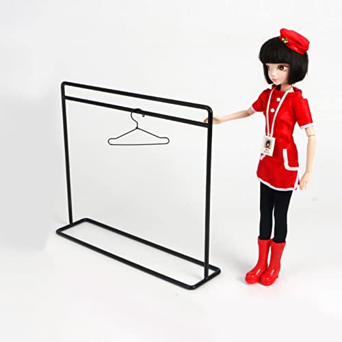 NUOBESTY Doll Clothes Rack Doll Dress Rack, Doll Garment Rack Clothes Hanger Mini Coat Hanger, Compatible with 18 Inch Doll Accessories Metal Doll Rack