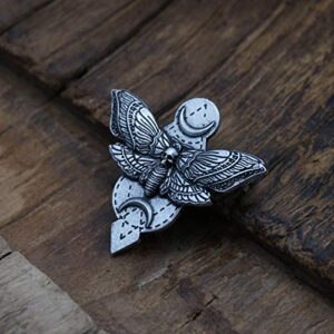 Genrics Deaths Head Moth Brooch (Silver-3)