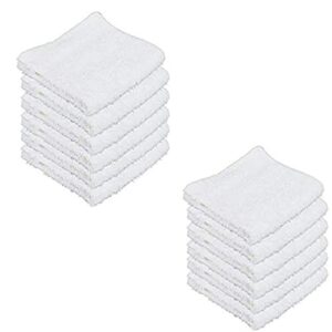 12 pack white hands towels fingertip towel make up face wipes highly absorbent washcloths (12" wx12 l)