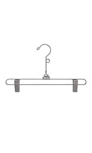 Pants and Skirt Hangers - 12 inch - Chrome - Pack of 20