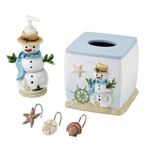 Avanti Linens Coastal Snowman Collection, 2 pk Fingertip Set, White