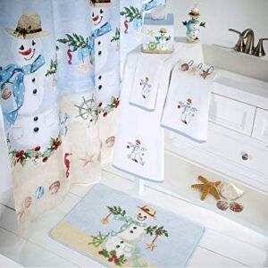 Avanti Linens Coastal Snowman Collection, 2 pk Fingertip Set, White